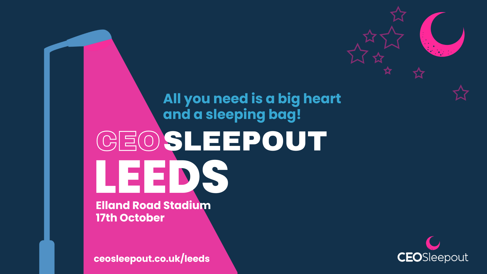 CEO Sleepout Leeds | TBC Oct | Elland Road Stadium
